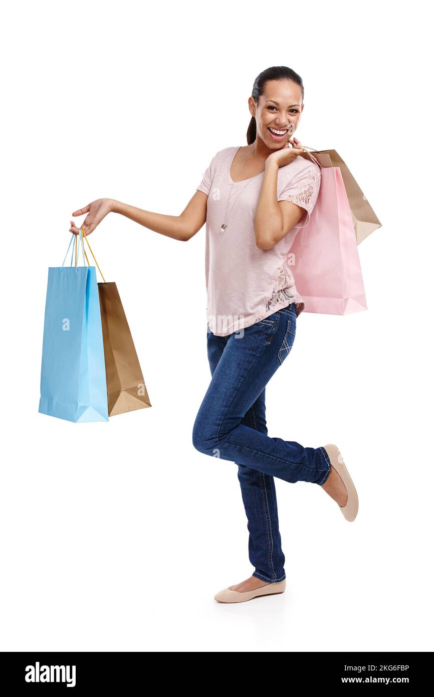 Nothing wrong with retail therapy. Portrait of an attractive young ...