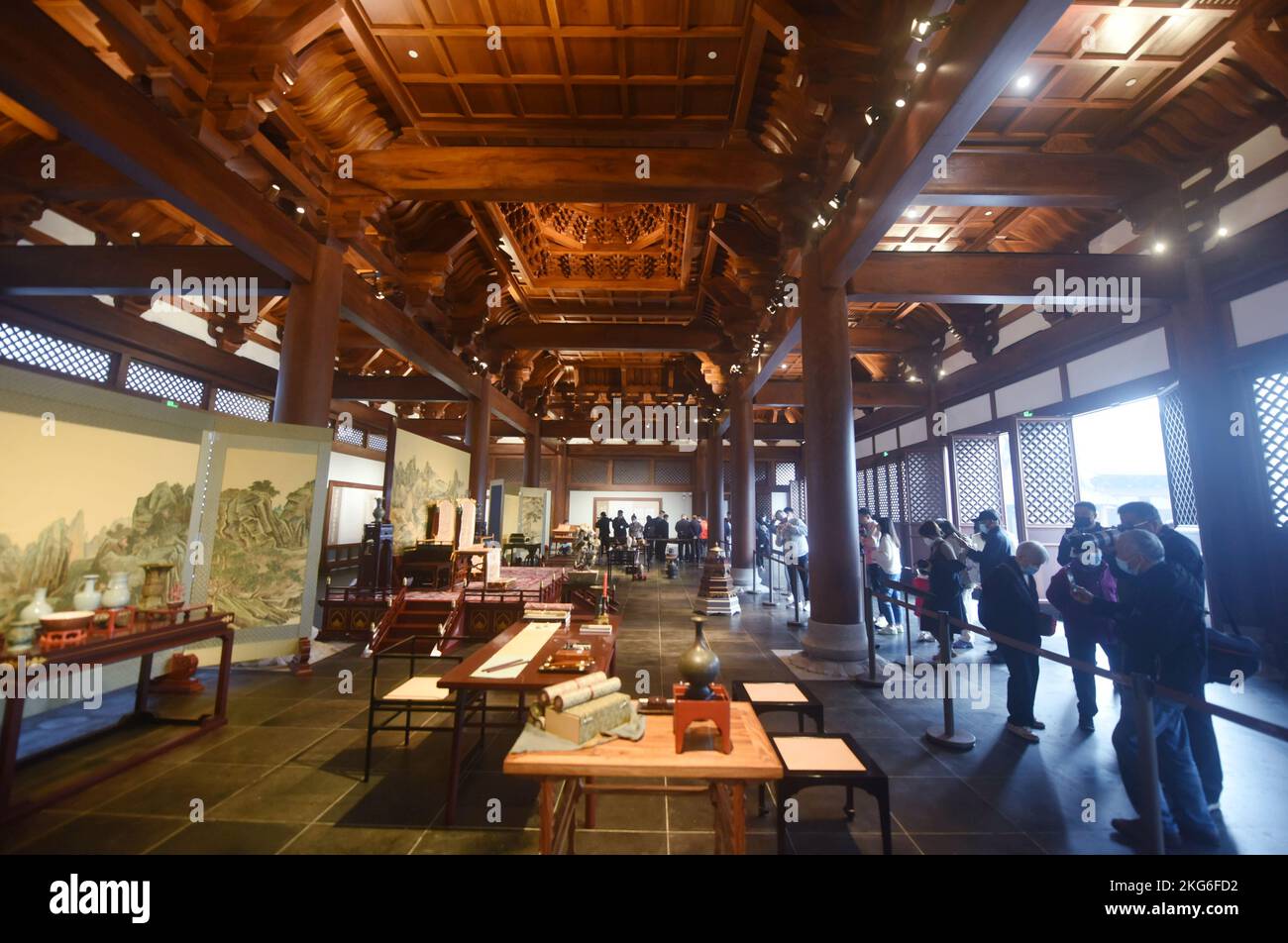 HANGZHOU, CHINA - NOVEMBER 22, 2022 - People visit the restored ...