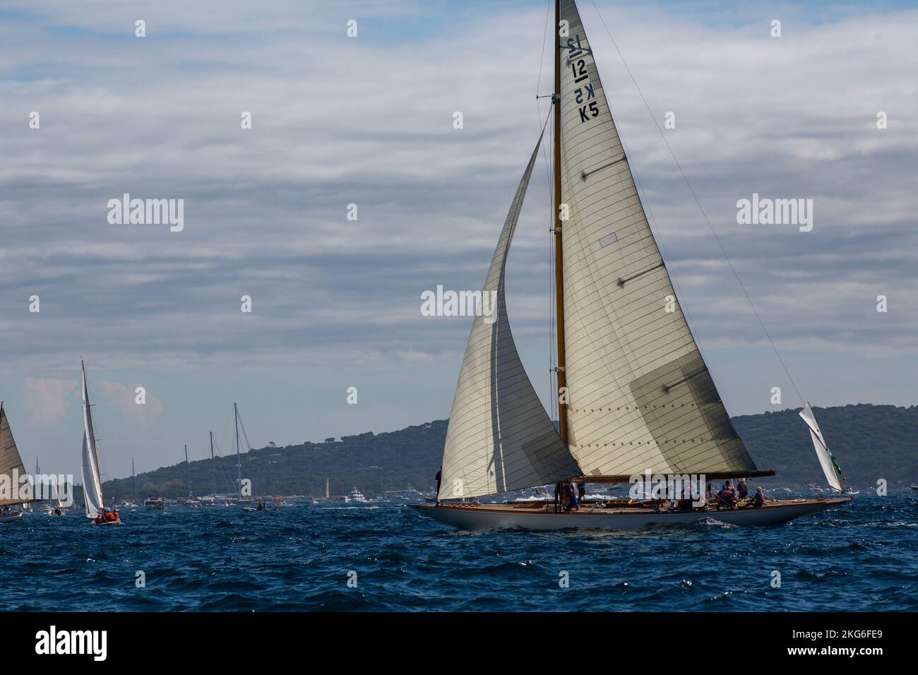 Sailboat racing during les Voiles de Saint-Tropez Stock Photo - Alamy