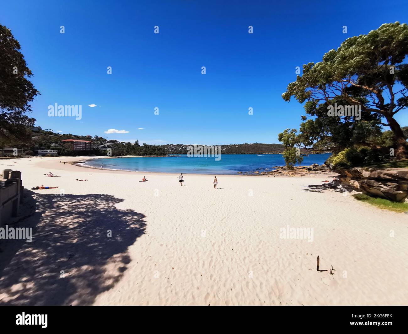 22 November 2022 - Balmoral Beach, NSW, Australia: View of sandy beach ...