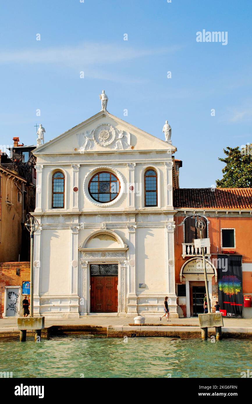 Churches, old structures and colourful buildings at Grand Canal, Venice ...