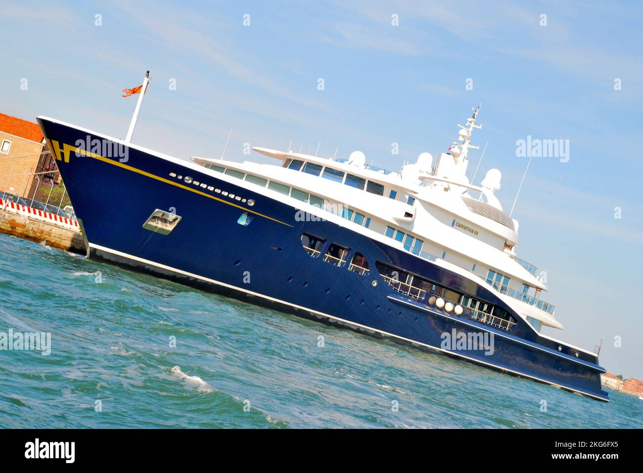 Large modern passenger cruise ship sailing into Venice, Italy Stock ...
