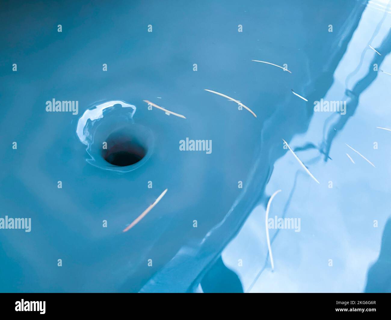 A blue water wortex swirl, closeup shot Stock Photo - Alamy