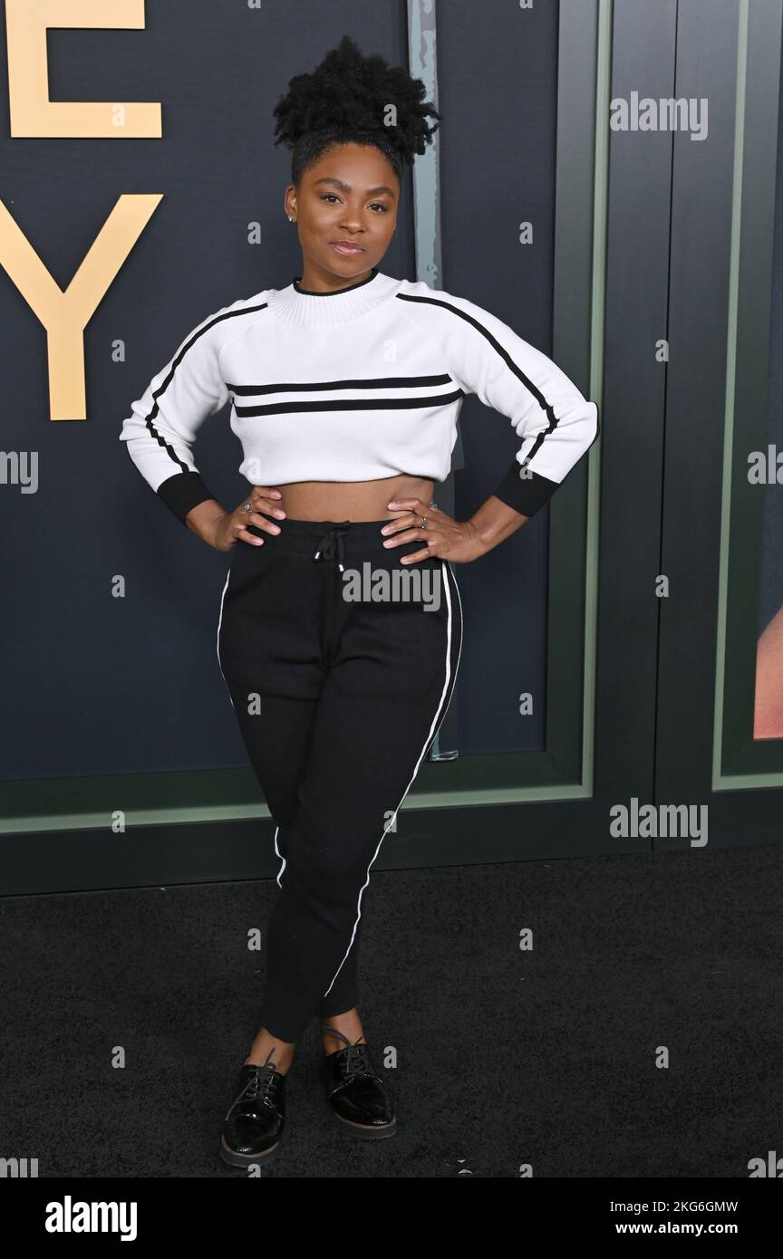 Los Angeles, USA. 21st Nov, 2022. Jeante Godlock at the premiere for ...