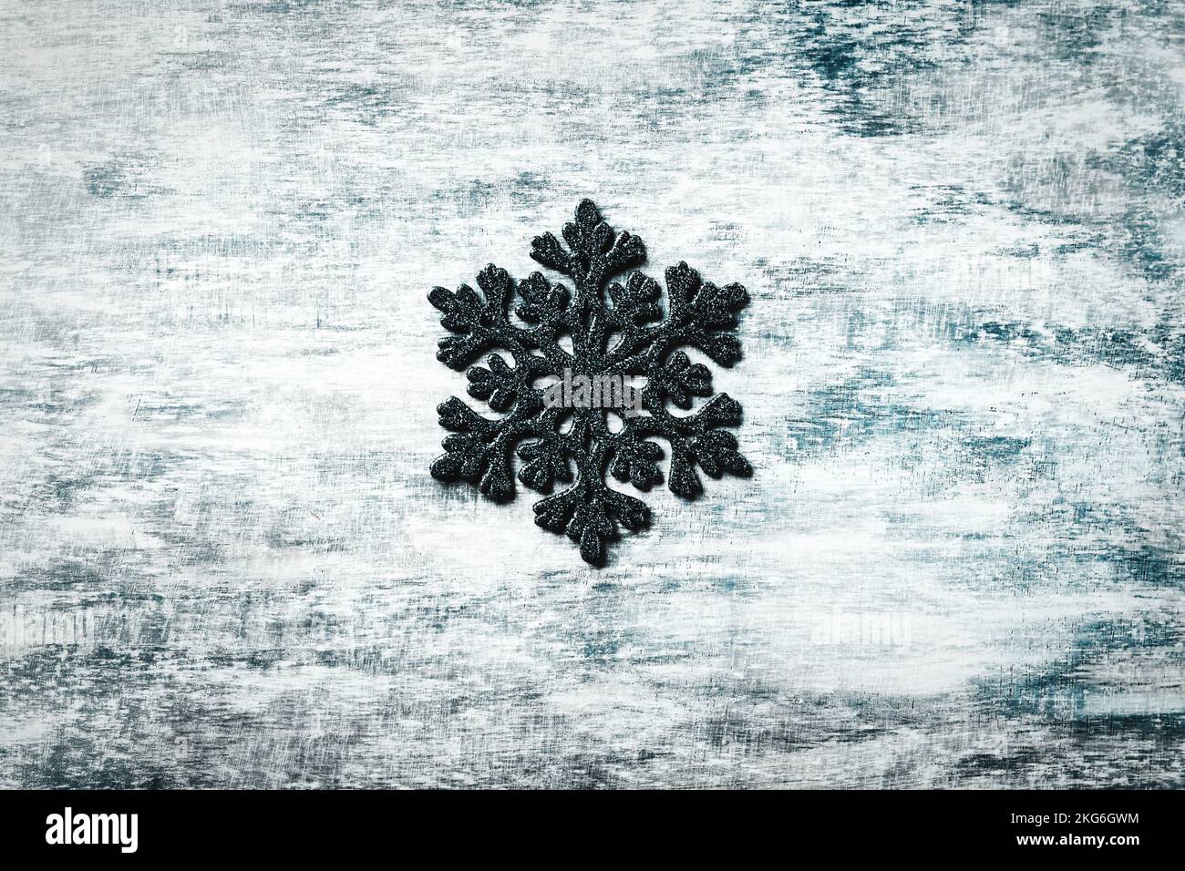 Christmas ornament on wooden background. Top view. Close up. Copy space ...