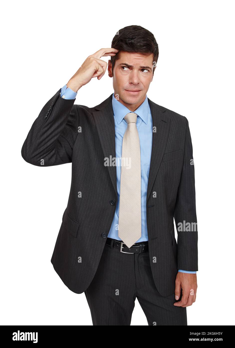 Office worker scratching head hi-res stock photography and images - Alamy