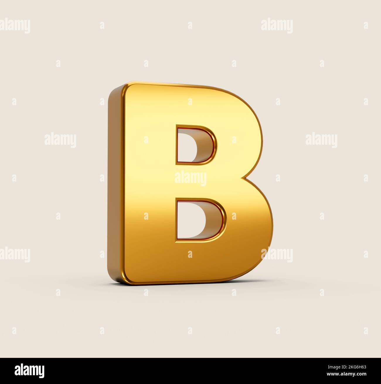 An illustration of B alphabet isolated on a beige background with ...