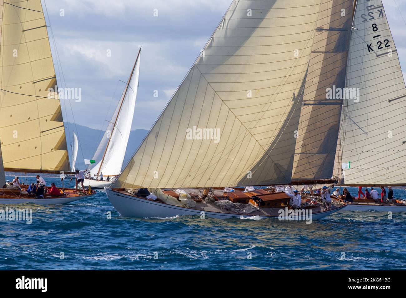 Sailboat racing during les Voiles de Saint-Tropez Stock Photo - Alamy