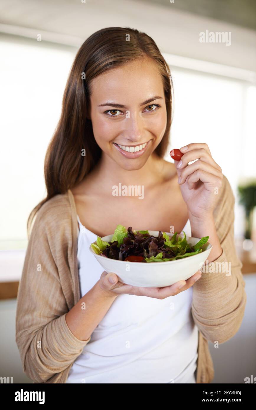 My favourite mid-afternoon snack. A cropped portrait of a beautiful ...