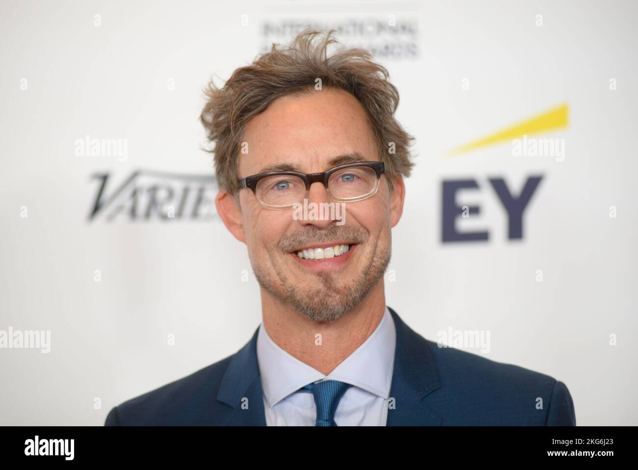 Tom Cavanagh walking the red carpet at the International Emmy Awards at ...