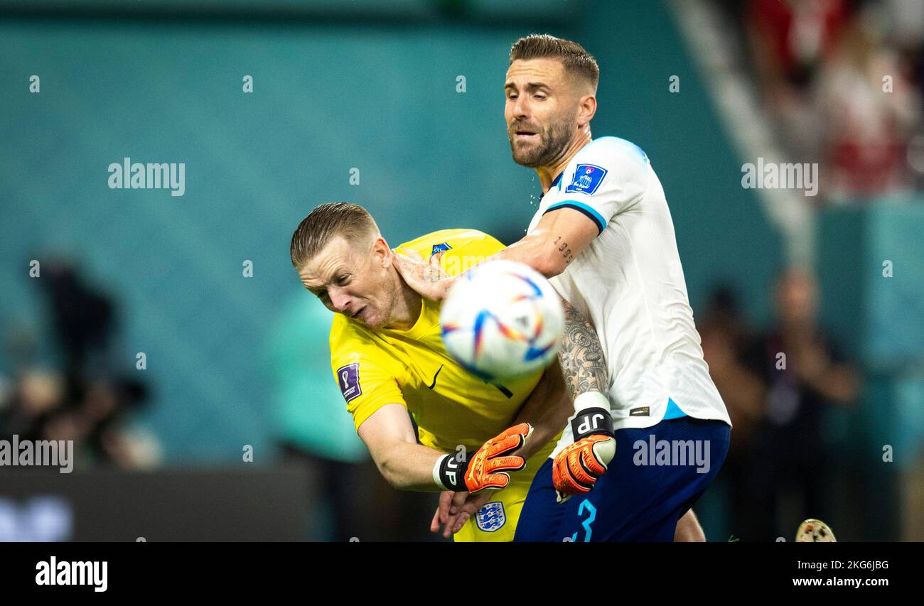 Doha, Qatar. 21st Nov, 2022. Torwart Jordan Pickford (England), Luke ...