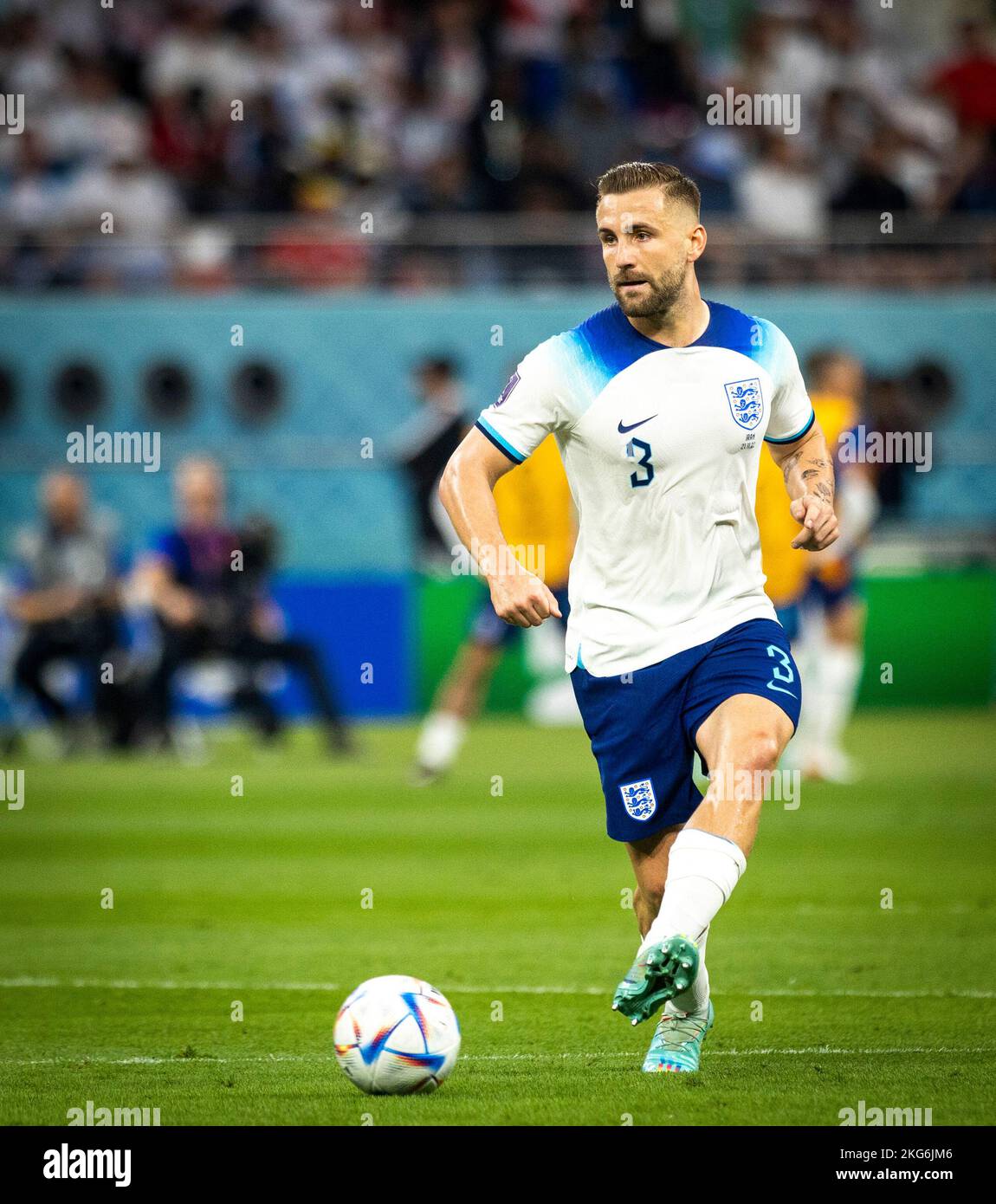 Doha, Qatar. 21st Nov, 2022. Luke Shaw (England) England - Iran World ...