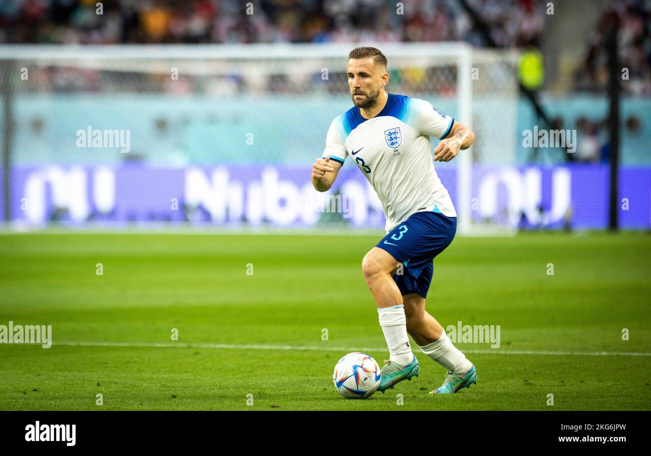 Doha, Qatar. 21st Nov, 2022. Luke Shaw (England) England - Iran World ...