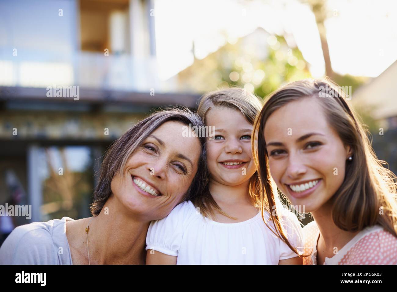 Three generations of girl power. Portrait of three generations of ...
