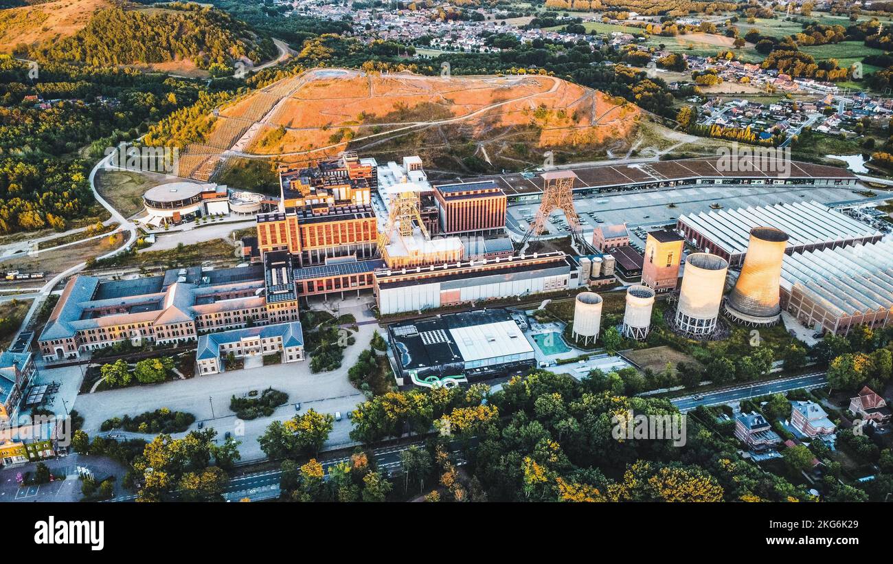 An aerial view of a big factory buildings Stock Photo - Alamy