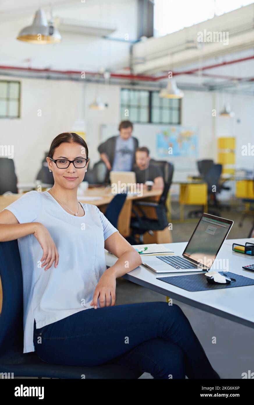 Developing tomorrows tech today. a designer at their workstation in an office Stock Photo - Alamy