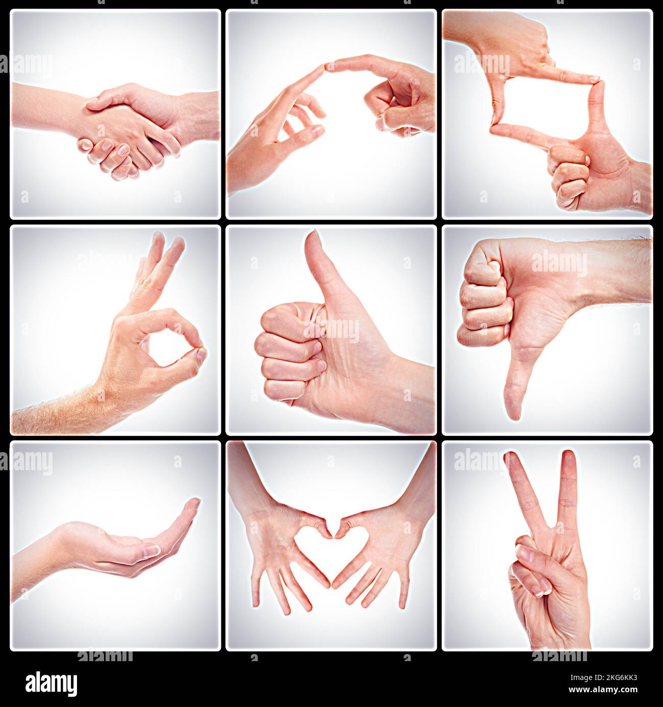 Let your hands do the talking. Composite shot of hands in the studio ...