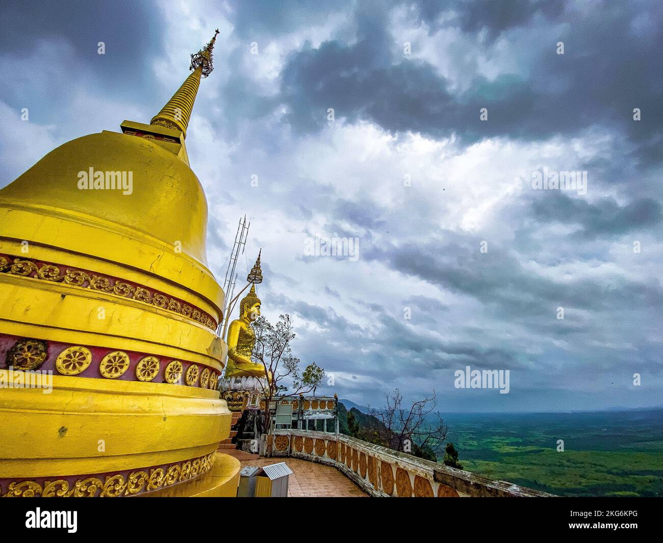 Aerial view of Wat Tham Suea or Tiger Cave Temple in Krabi, Thailand ...