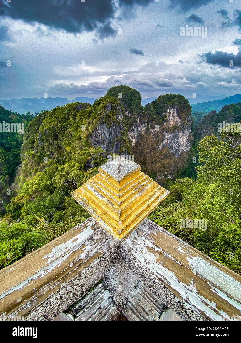 Aerial view of Wat Tham Suea or Tiger Cave Temple in Krabi, Thailand ...