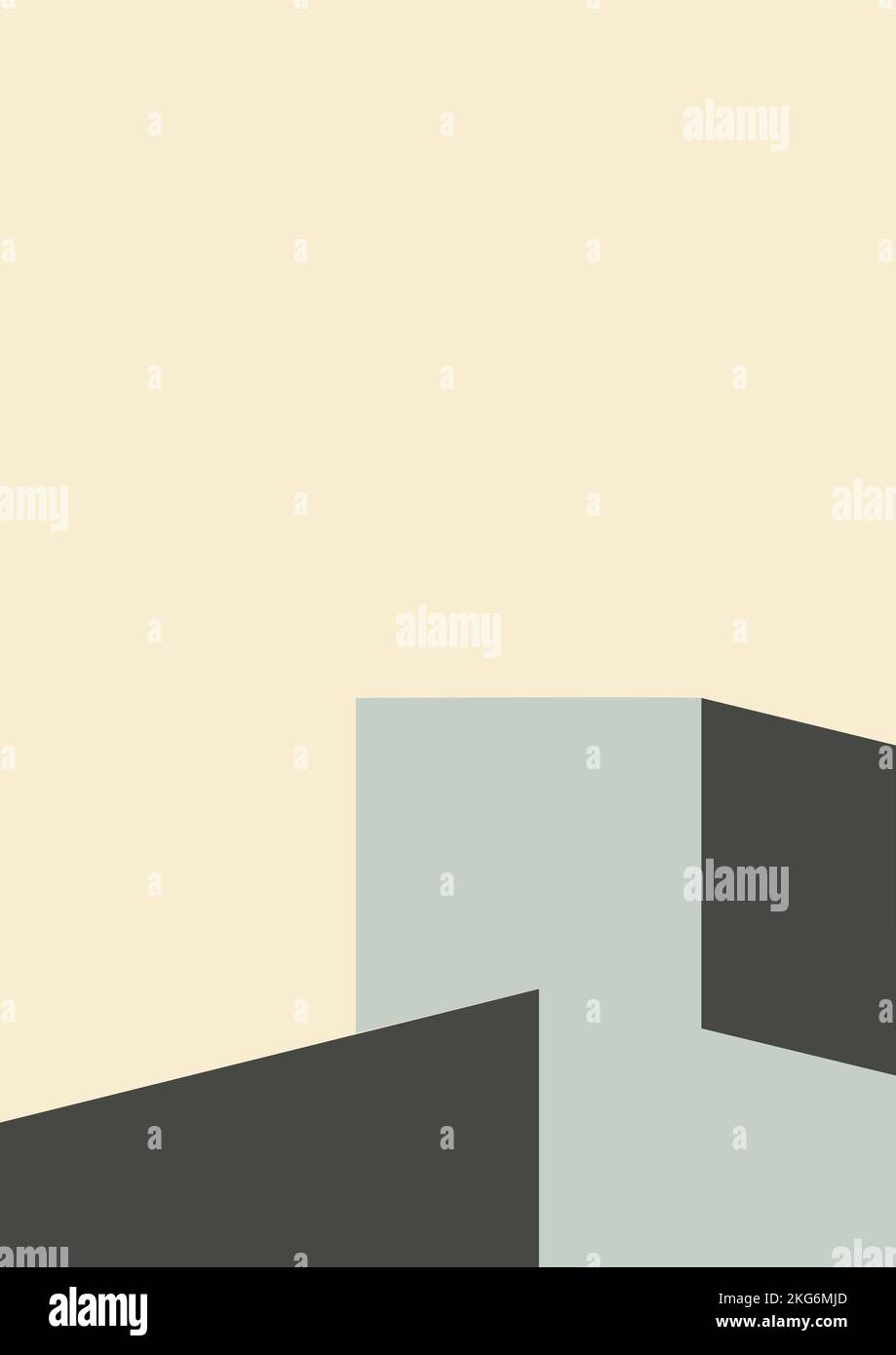 geometric architecture background with minimal design on tone color ...