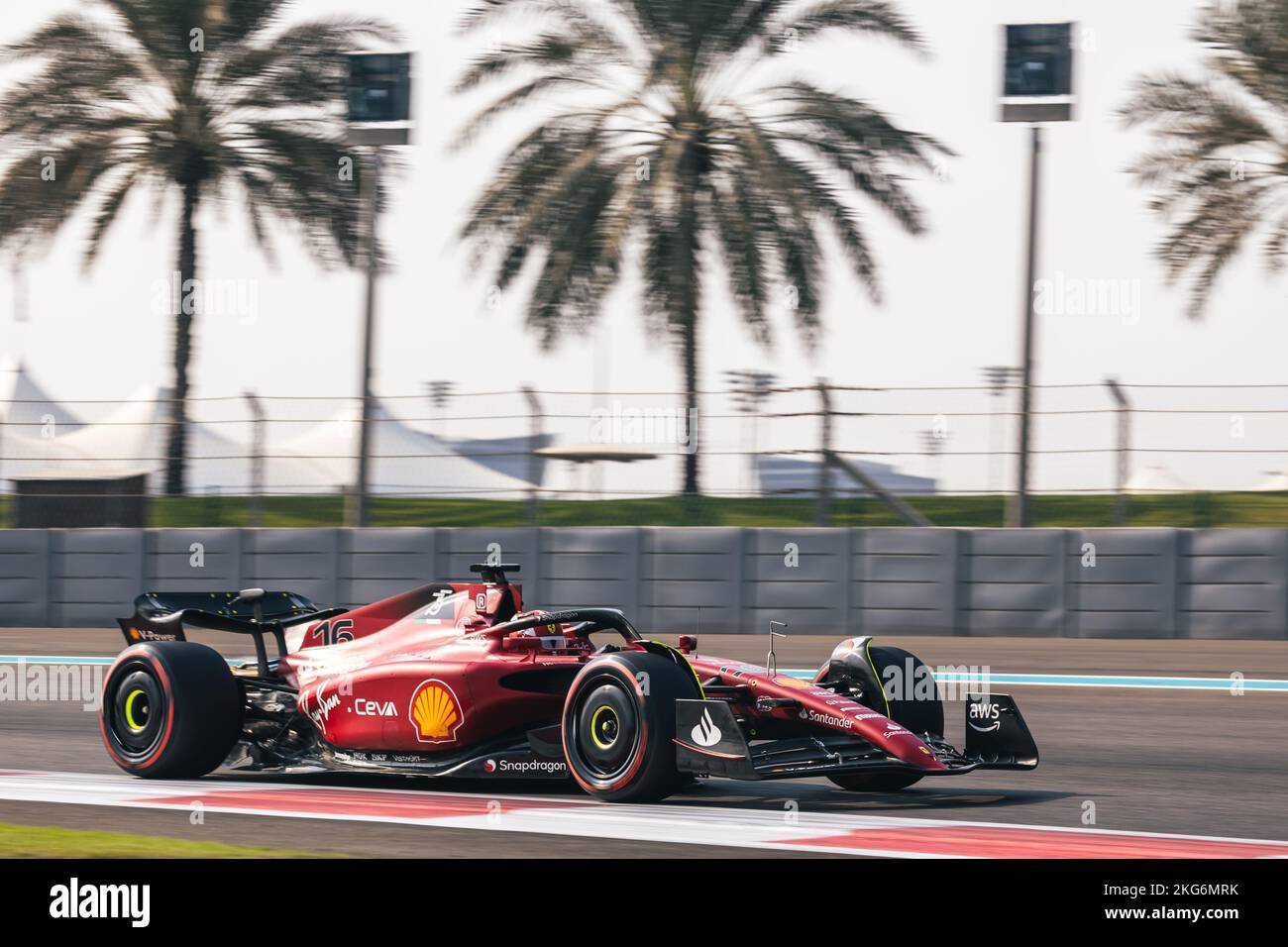 Charles Leclerc (MON) Ferrari F1-75. 21.11.2022. Formula 1 Testing, Yas ...