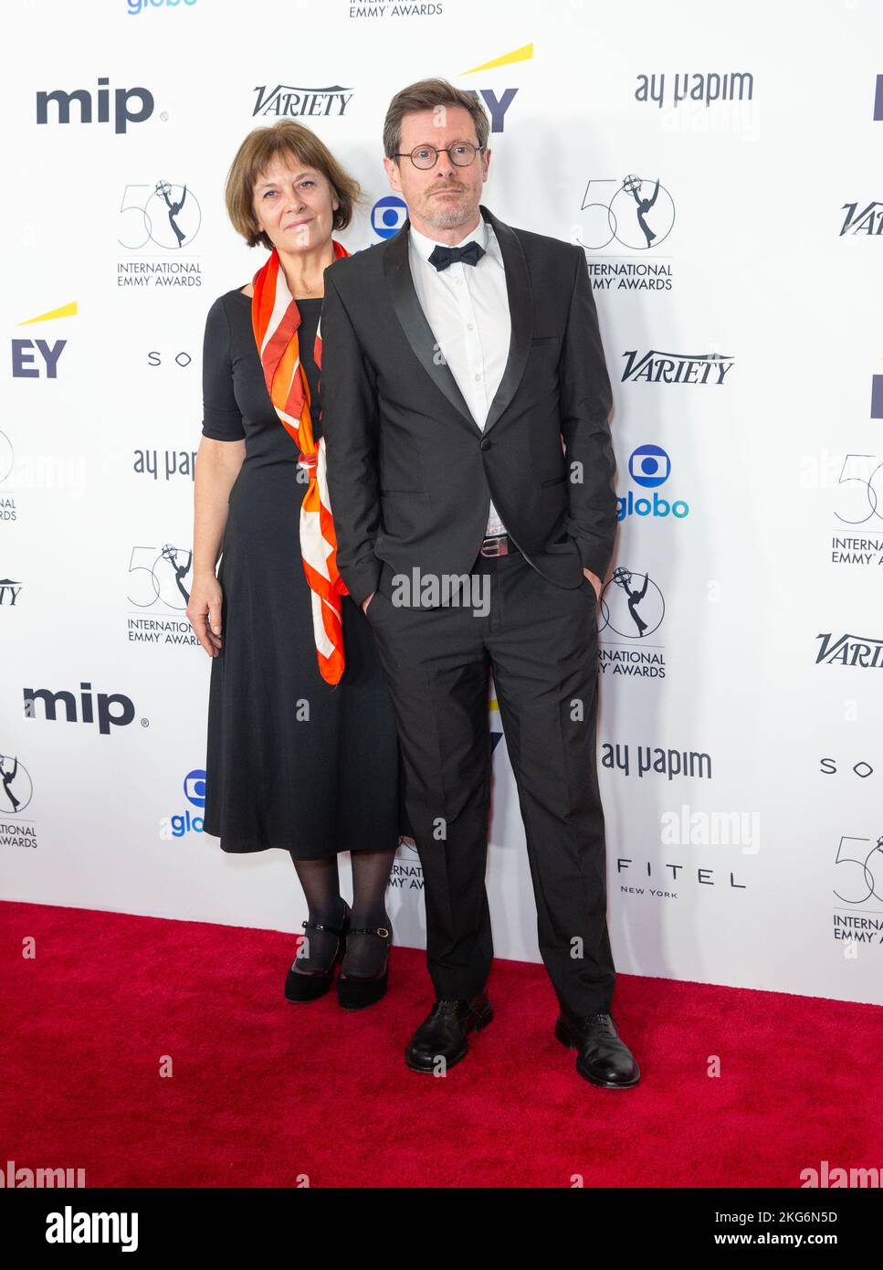 Marie Helene Ranc and Yves Jeuland attend 50th International Emmy ... Marie Helene Ranc and Yves Jeuland attend 50th International Emmy ...