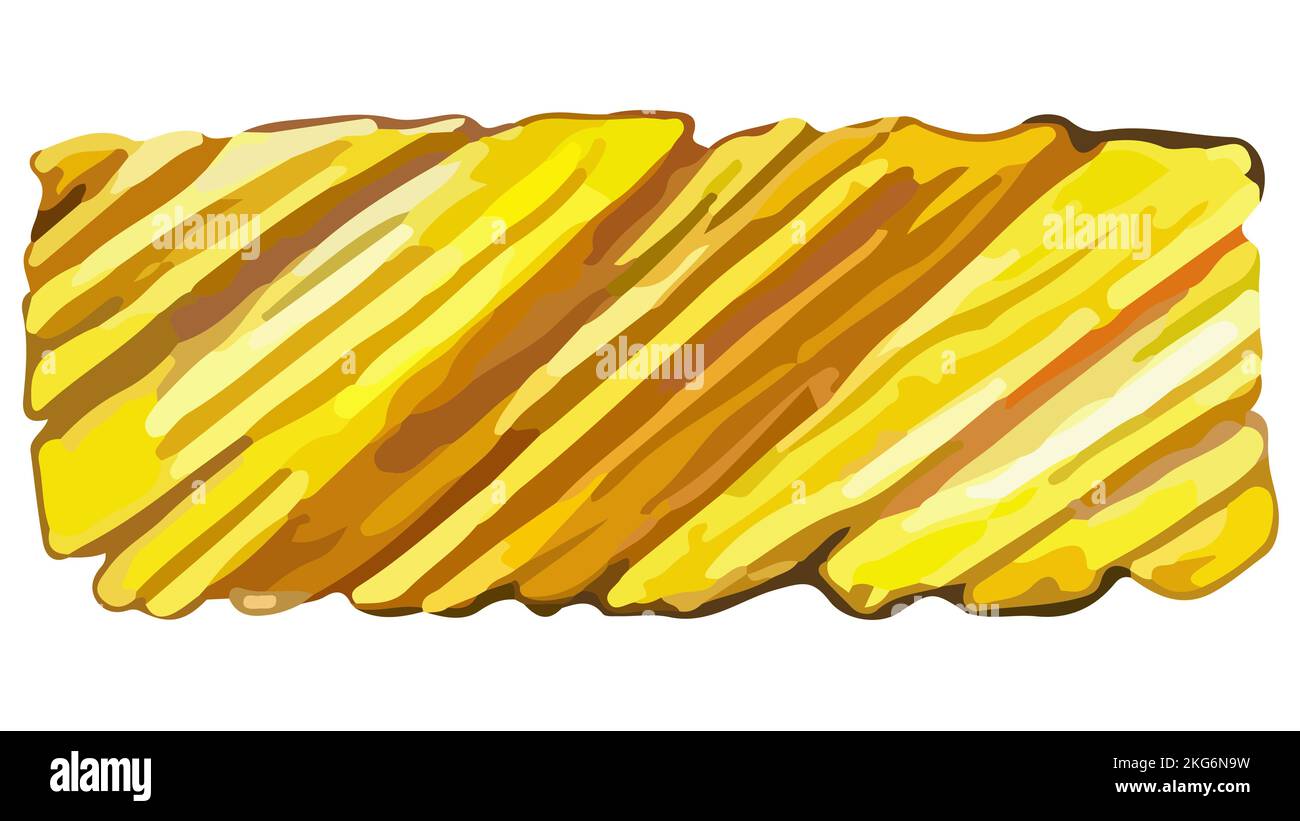 Yellow brown rectangular shape with diagonal brush strokes in grunge ...