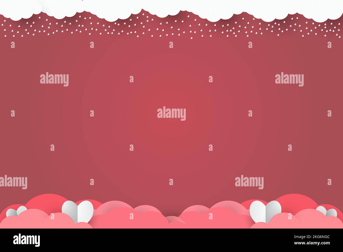 white heart on red paper abstract background with sky and line design ...