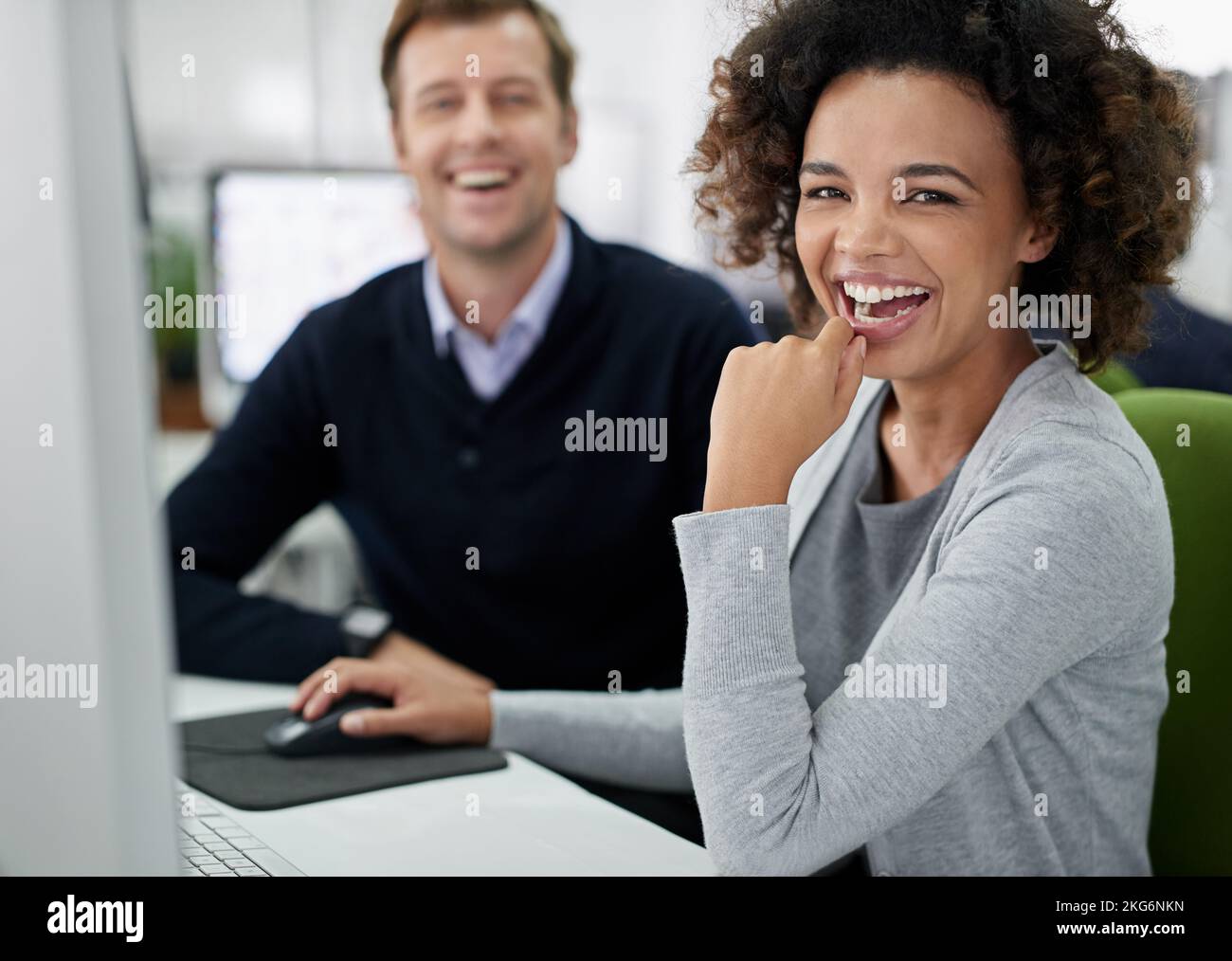 Great coworkers make all the difference. Portrait of smiling and ...