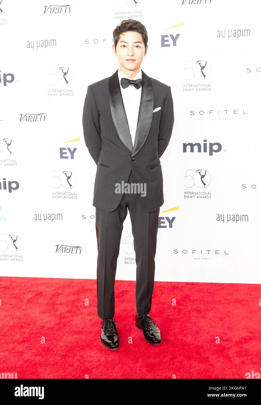 South Korean actor Song Joong-ki attend 50th International Emmy Awards ... South Korean actor Song Joong-ki attend 50th International Emmy Awards ...