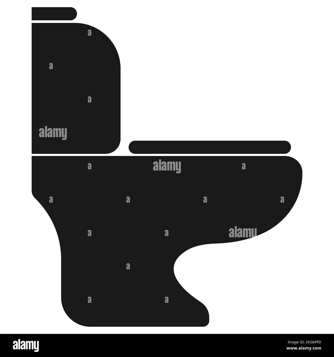 Toilet icon seat, outline wc line bowl, logo editable sanitary Stock ...