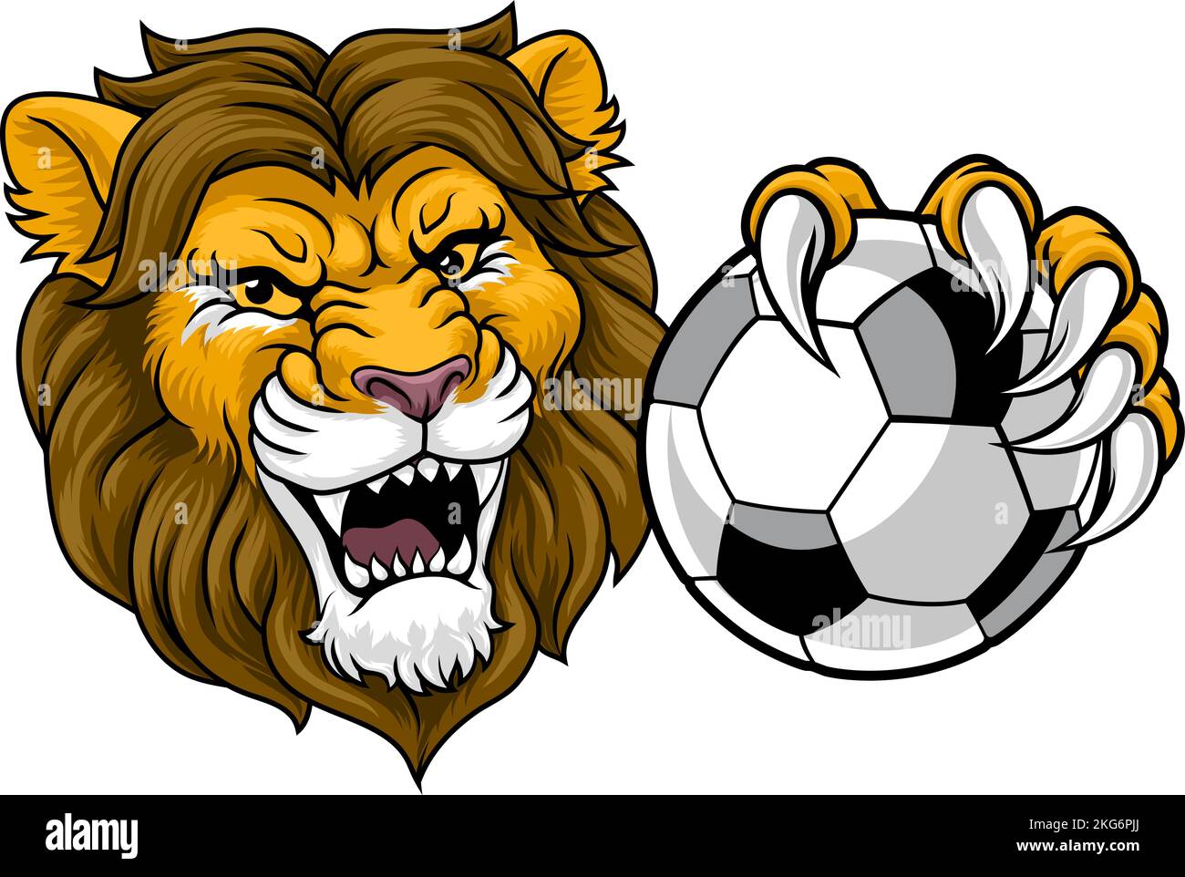 Lion Soccer Football Animal Sports Team Mascot Stock Vector Image & Art ...