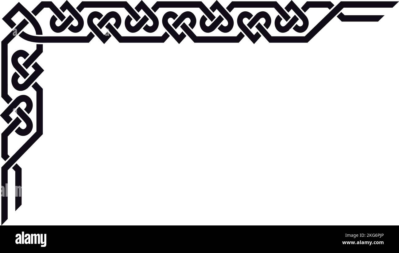 L-shaped border made with Celtic knots to use in designs for St ...