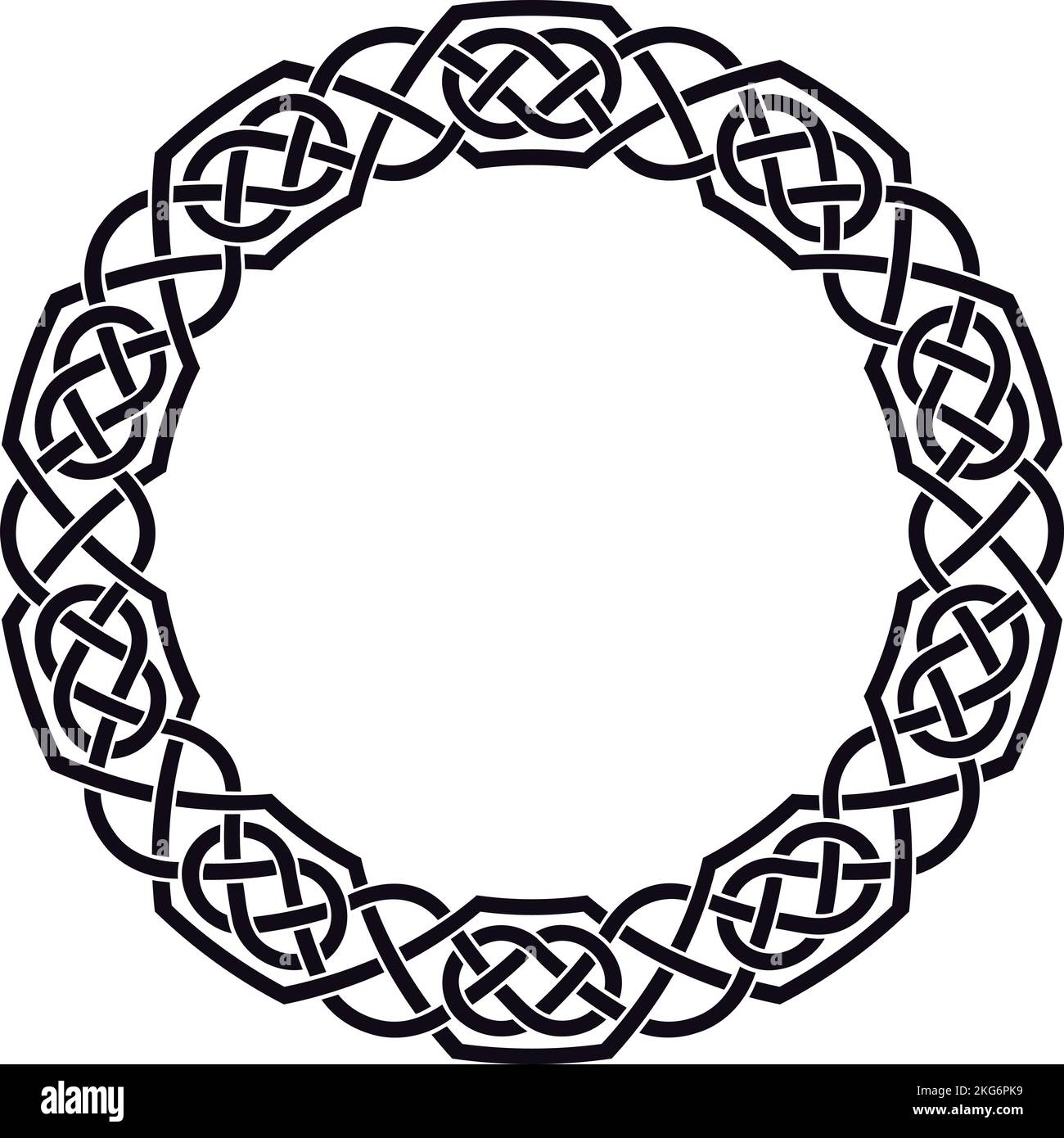 Circular border made with Celtic knots for use in designs for St ...