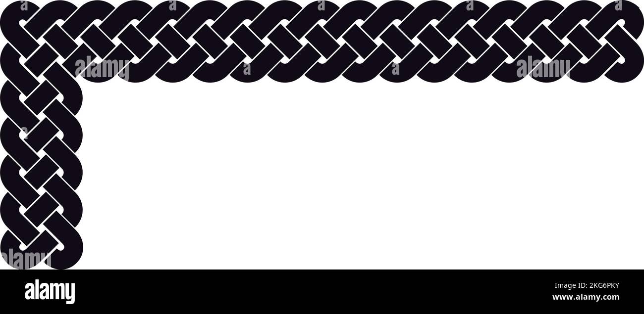 L-shaped border made with Celtic knots to use in designs for St ...