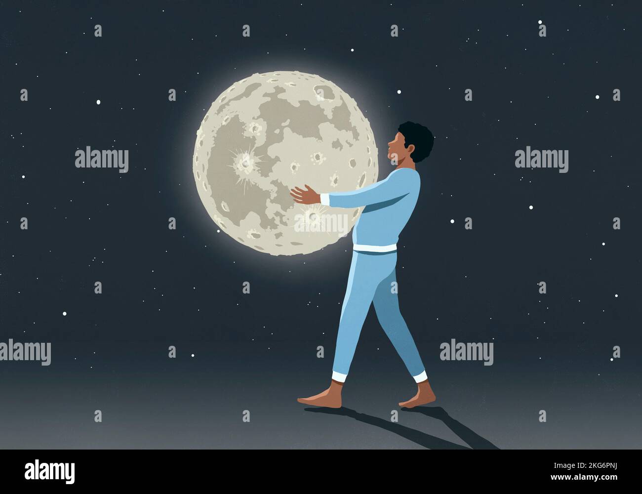 Man holding moon view hi-res stock photography and images - Alamy