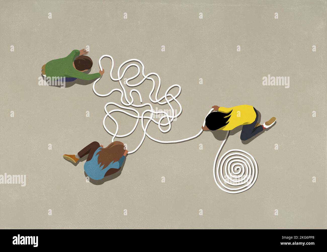 Untangling process hi-res stock photography and images - Alamy