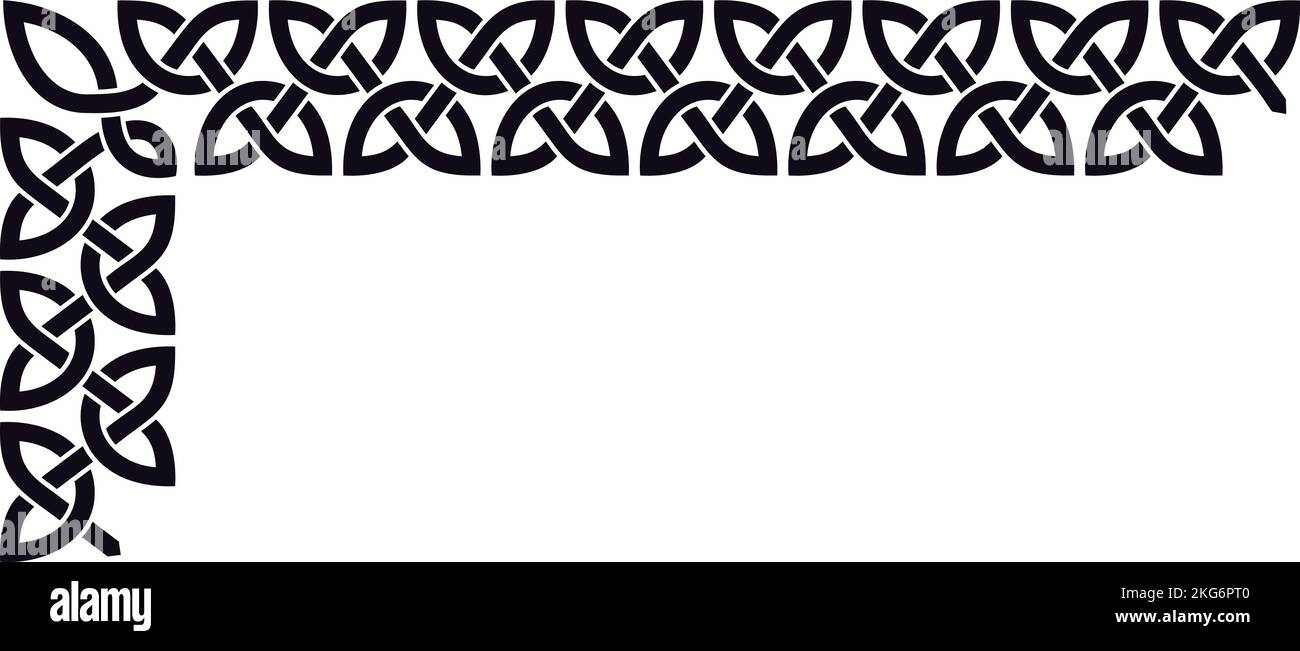L-shaped border made with Celtic knots to use in designs for St ...
