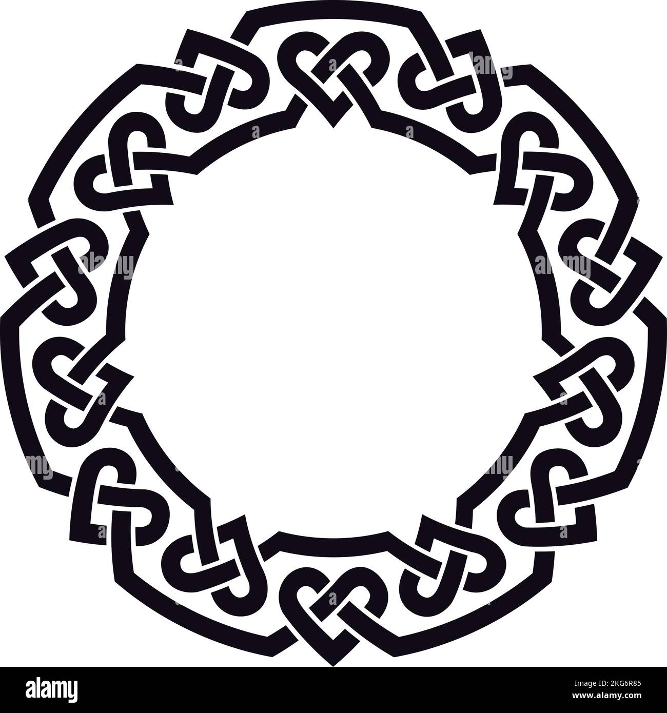 Circular border made with Celtic knots for use in designs for St ...