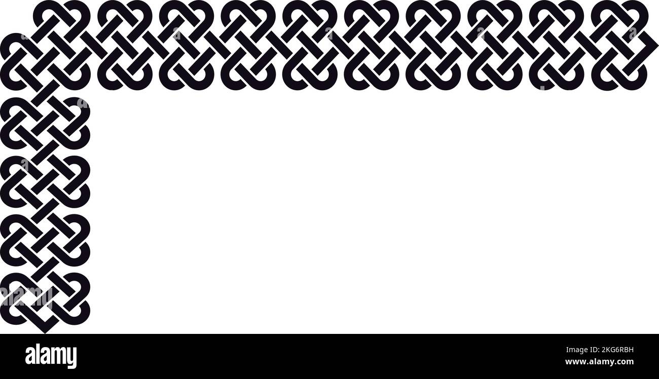 L-shaped border made with Celtic knots to use in designs for St ...