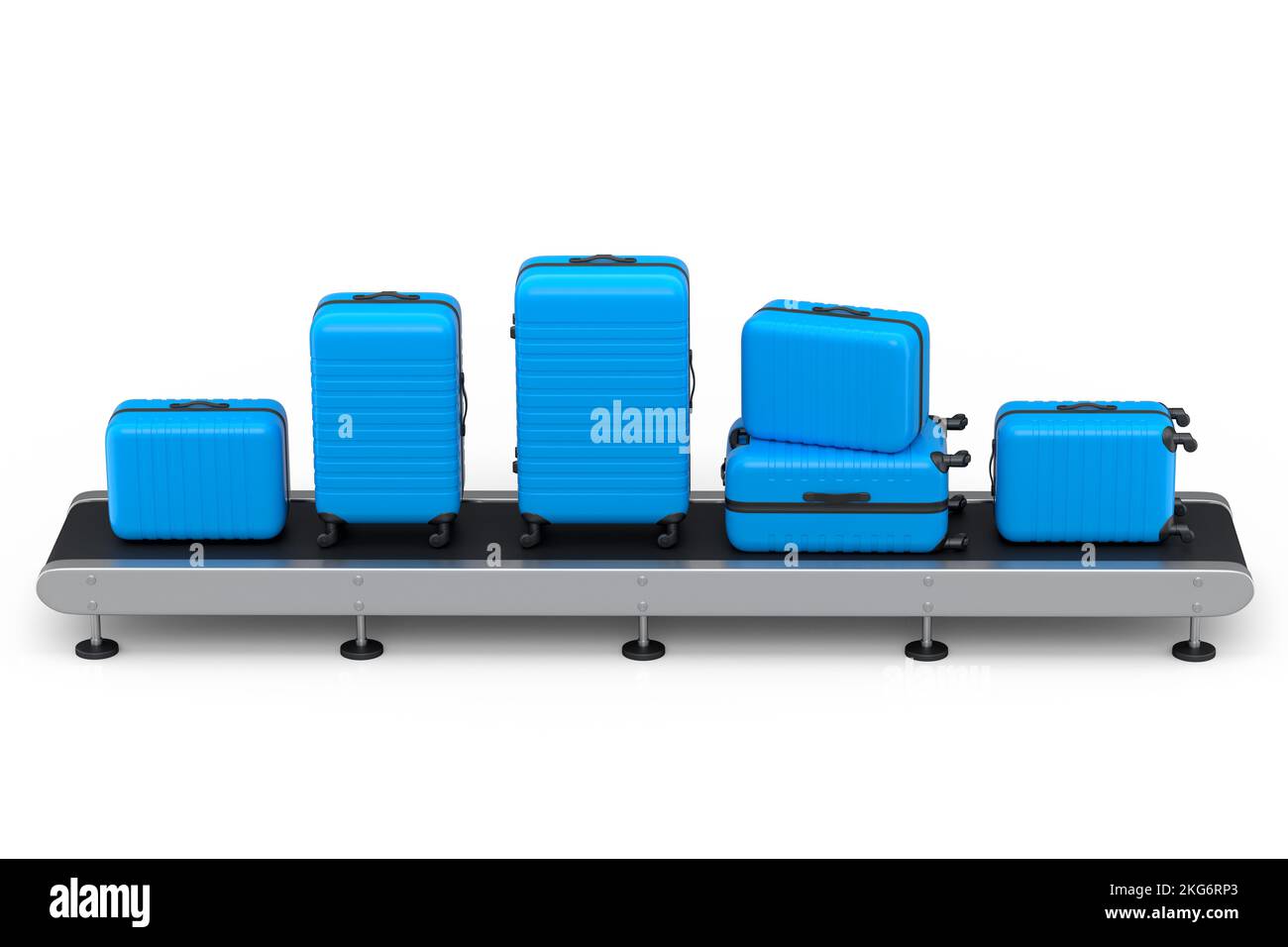Airport luggage conveyor belt, manufacture line or baggage claim area ...