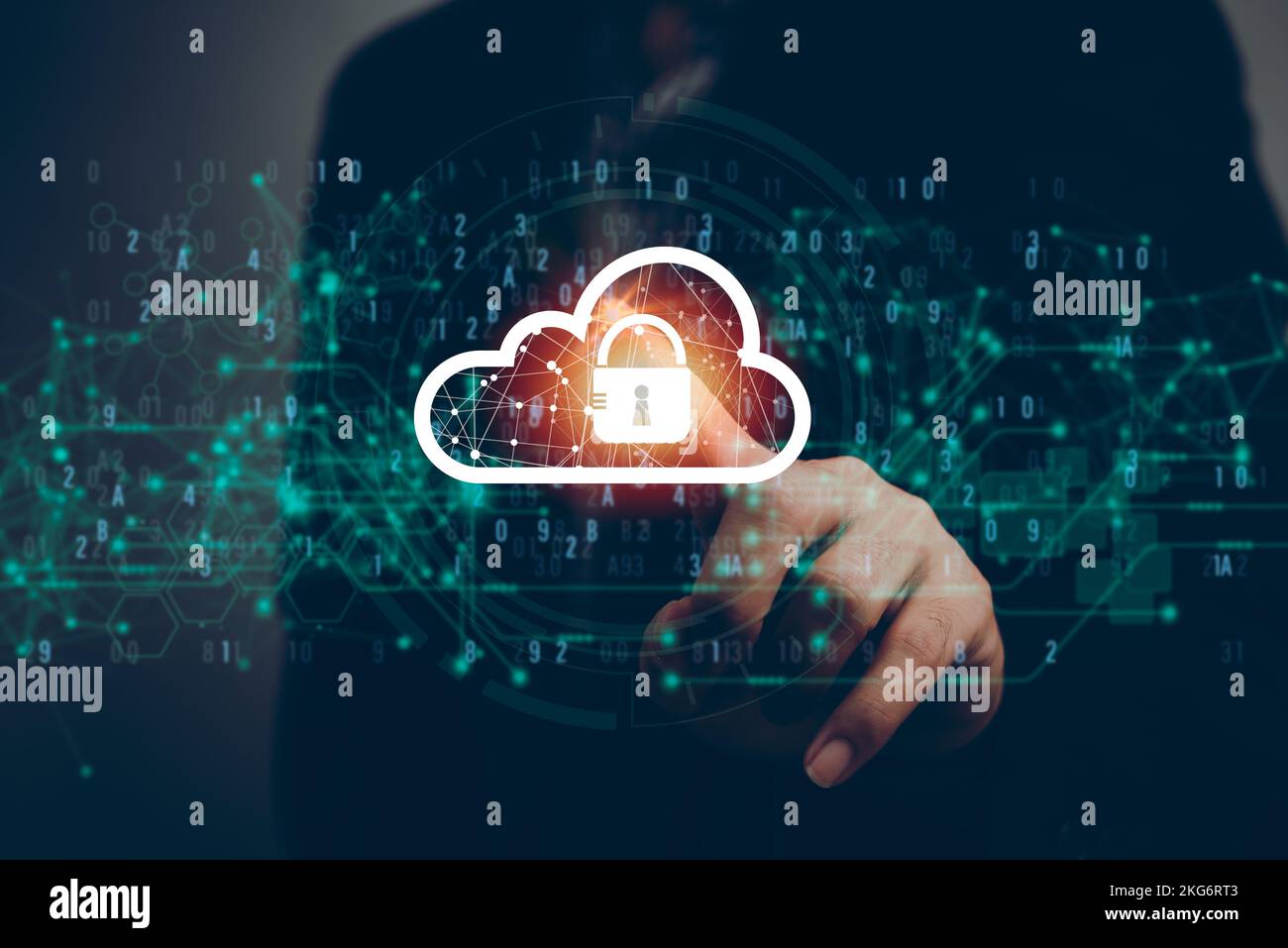 Cloud computing diagram technology. Data storage. Networking and internet service concept ...