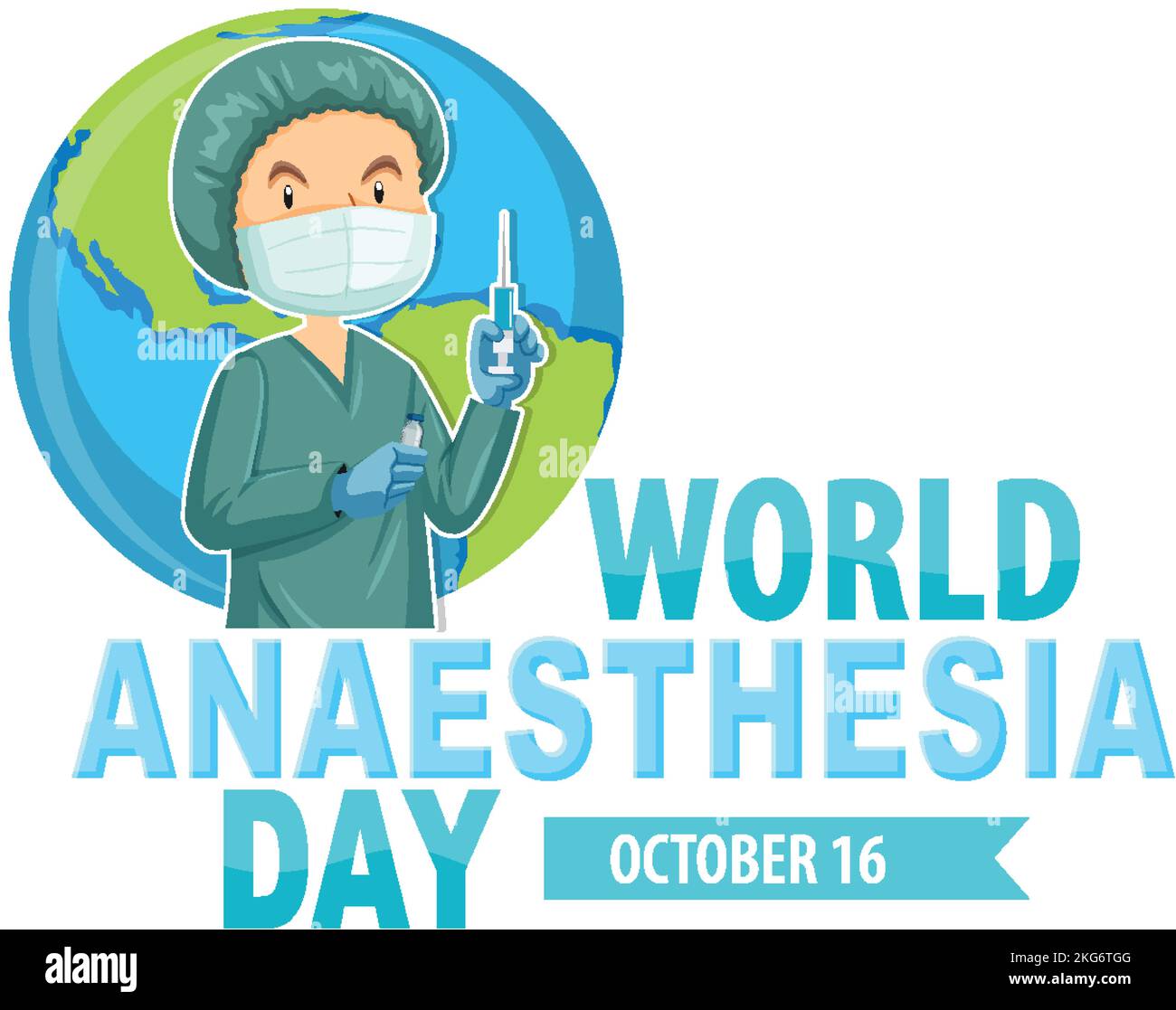 World Anaesthesia Day Logo Design illustration Stock Vector Image & Art ...