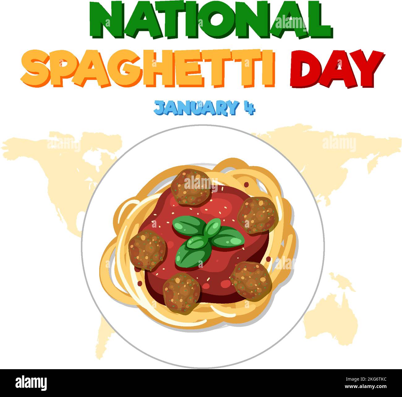 National Spaghetti Day Banner Design illustration Stock Vector Image ...