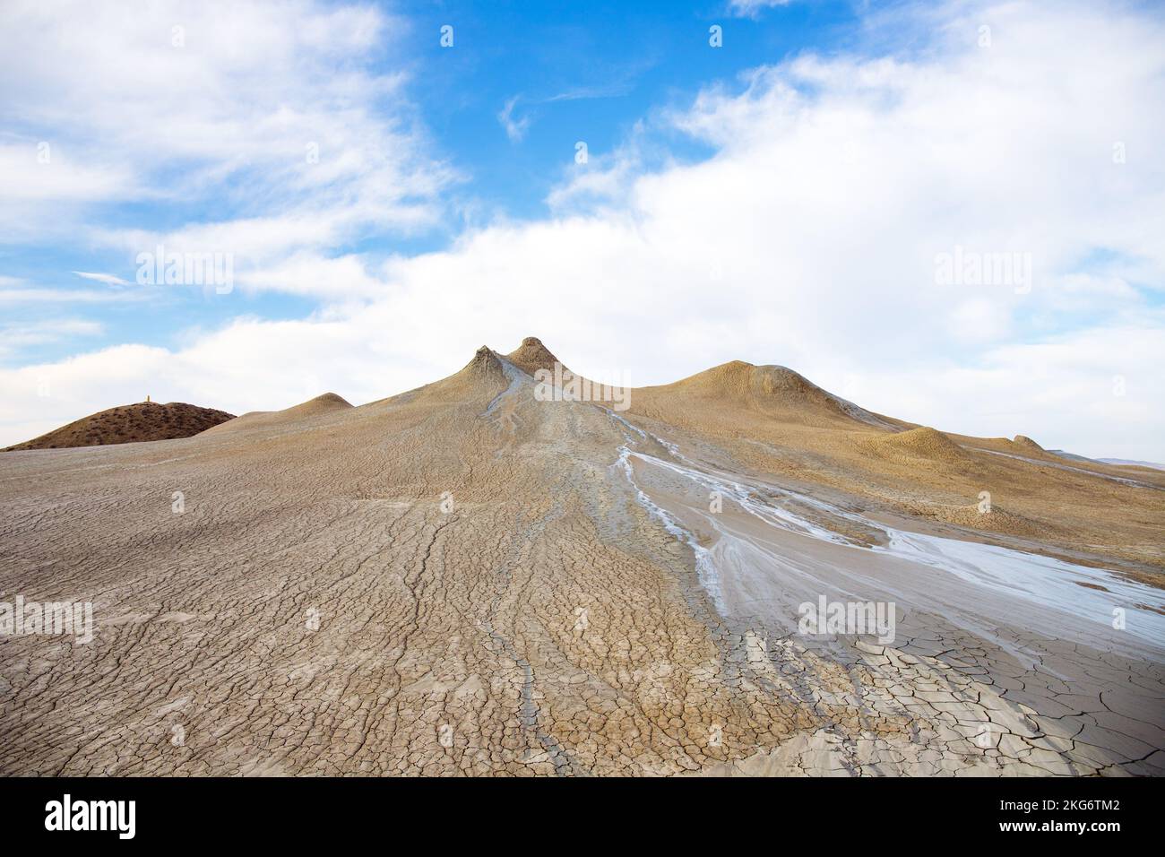 Beautiful mud volcanoes in the mountains. Gobustan. Azerbaijan Stock Photo - Alamy