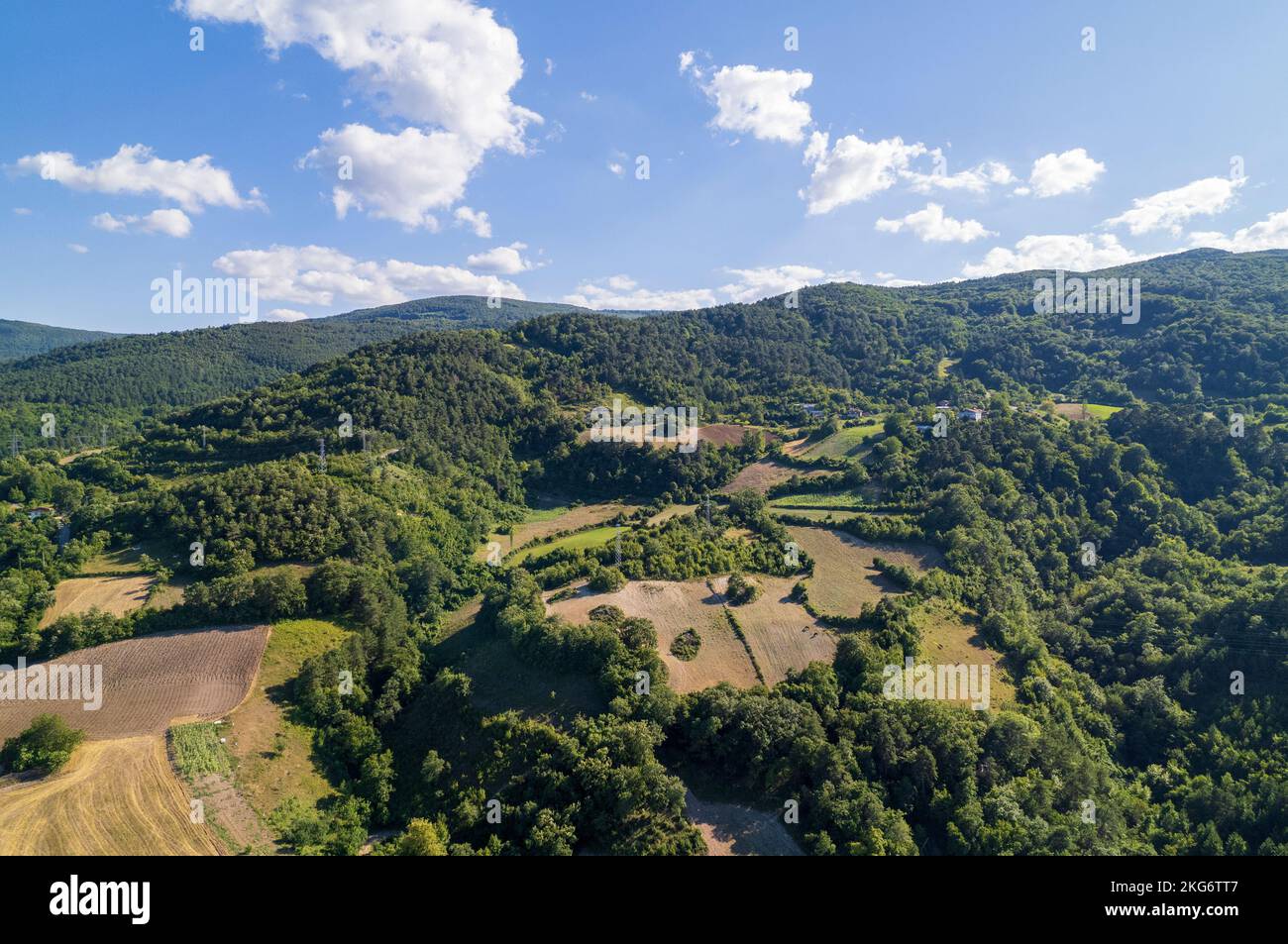 Aerial panoramic shot of Gerze, the charming seaside town of the Black ...