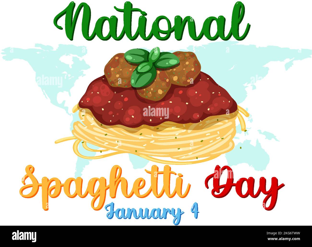 National Spaghetti Day Banner Design illustration Stock Vector Image ...