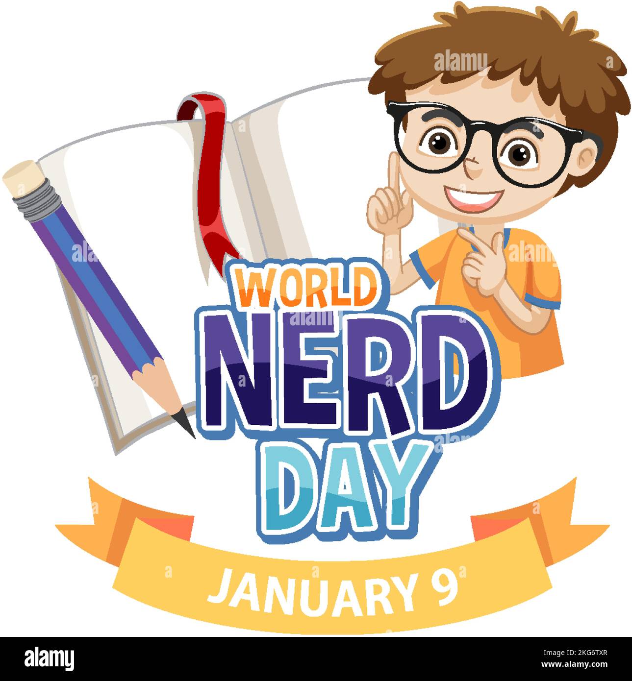 World Nerd Day Banner Design illustration Stock Vector Image & Art - Alamy