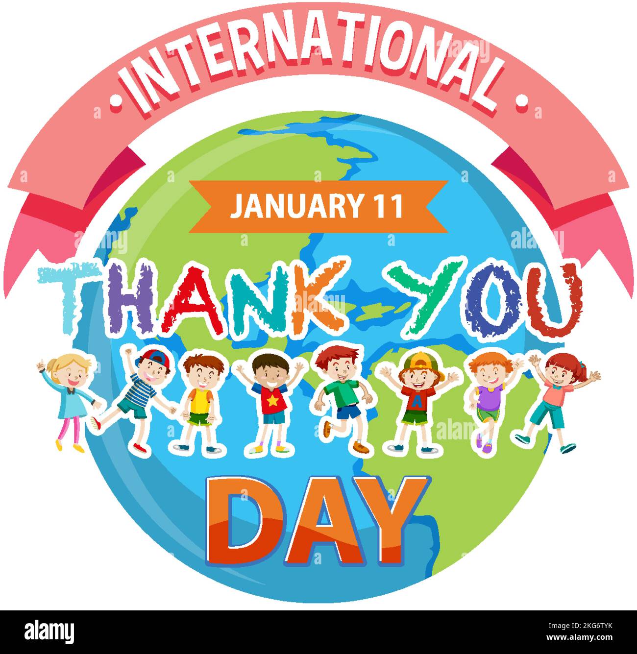 International Thank You Day Banner Design illustration Stock Vector ...