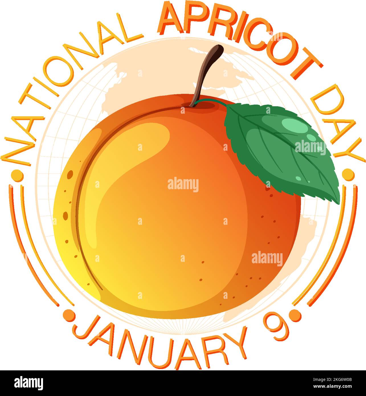 National Apricot Day Poster Design illustration Stock Vector Image ...